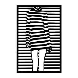 Generic Abstraktes Wandbild Frauenk&ouml;rper aus Metall in Schwarz, minimalistische 3D-Metalltextur f&uuml;r Badezimmer, abstrakte Frauenskulptur, Moderne Dekoration f