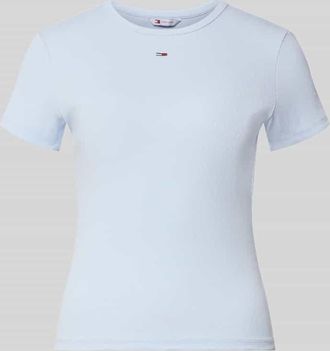 Tommy Jeans Slim Fit T-Shirt aus Baumwoll-Mix