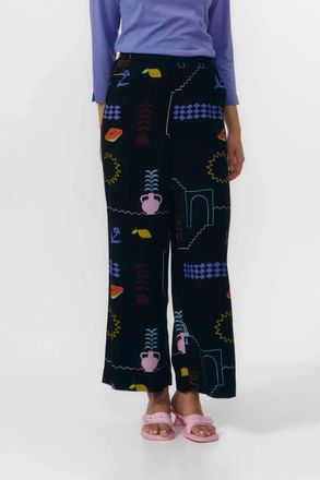 Suite13lab Damen vegan Hose Hatta Holiday Schwarz