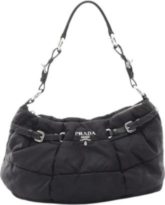 Prada Sac bandouli&egrave;re Pre-owned en nylon - Femme - Pre-owned - Noir - Taille: ONE Size