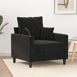 vidaXL Sessel Schwarz 60 cm Samt Vidaxl