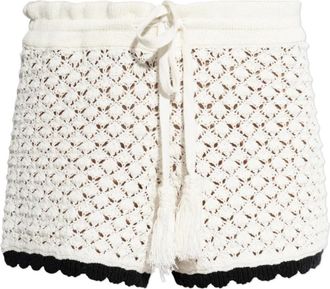 Akep Femme, Shorts, Blanc, Taille: 40 FR Shorts Crochet&eacute;s