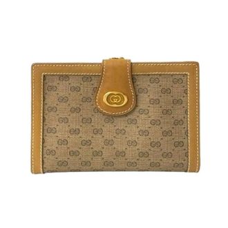 Gucci Portefeuille en cuir Pre-owned - Femme - Pre-owned - Brun - Taille: ONE Size