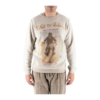 Bob Homme, Pulls, Beige, Taille: L Bob Pulls à col rond