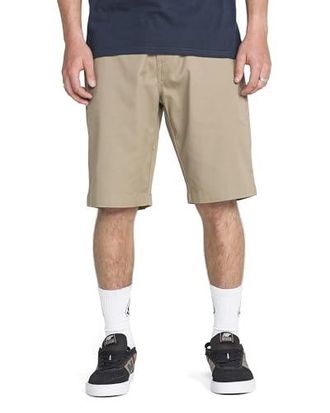 Volcom Short Chino d&eacute;contract&eacute; V Monty pour Homme, Kaki, 31W