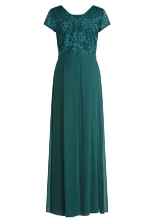 Vera Mont Overall VERA MONT Damen kurzarm, Damen, Gr. 36, Normalgr&ouml;&szlig;en, gr&uuml;n (schwarz emerald), Obermaterial: 95% Polyester, 5% Elasthan; Besatz: 100% Polyester