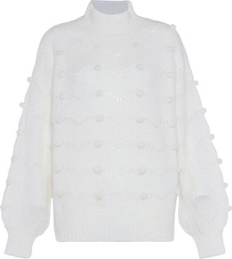 Faina Pullover Damen Wollwei&szlig;