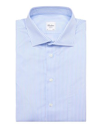 Stenstr&ouml;ms Kurzarmhemd mit Fineliner-Streifen aus Twofold Super Cotton, Regular in