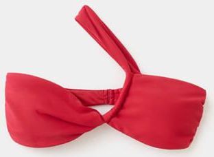 Mango Haut de bikini bandeau asym&eacute;trique rouge - Femme - XS - MANGO