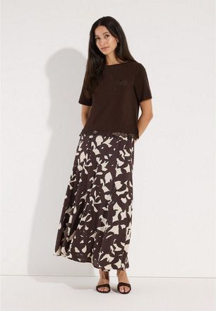 More & More Kurzarmshirt feminines Kurzarmshirt, Spitzenbord&uuml;re