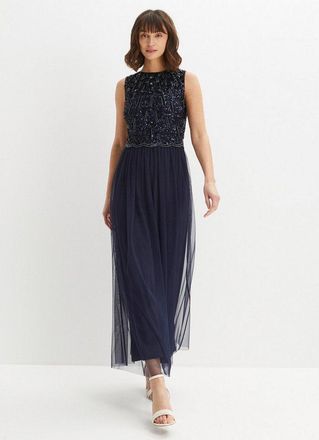 Bonprix Maxikleid Maxikleid mit Paillettenstickerei