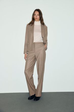 Gerard Darel Pantalon de tailleur dos &eacute;lastiqu&eacute; en flanelle - MUNA - Sable