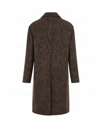 Paolo Pecora Herringbone Wool Coat - Camel