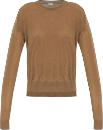 Jil Sander Pull &agrave; col rond - Femme - Pulls - Brun - Taille: 42 FR