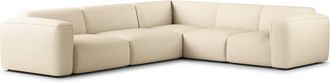 Studio Copenhagen home24 Ecksofa mit Rundecke Beige Cordstoff Snor 325 x 71 x 260cm Ecke davorstehend rechts Modern