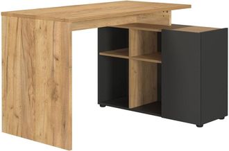 M&S Collection M&s - Bureau dangle 120x90x74 cm gris foncé et chêne - tezka