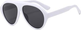 Generic Lunettes De Soleil Unisexe &Agrave; Monture Large For Lext&eacute;rieur, Id&eacute;ales For Les Vacances, Trajets Domicile-travail Et La Conduite(White)