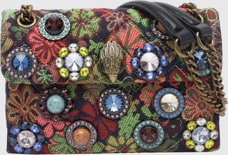Kurt Geiger Mini sac matelass&eacute; Kensington avec broderie florale