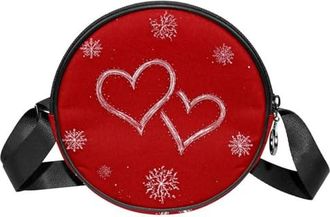 Generic Sac &agrave; bandouli&egrave;re rond pour femme, petit sac &agrave; bandouli&egrave;re avec fermeture &eacute;clair et bretelles r&eacute;glables, style d&eacute;contract&eacute; pour femmes et filles