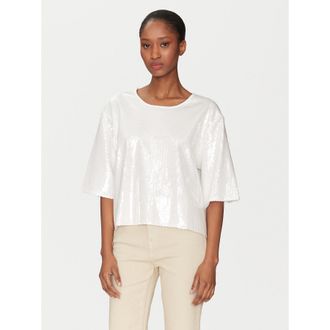 Marella T-Shirt Gardone 2513971024 &Eacute;cru Boxy Fit