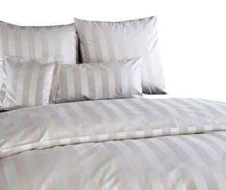 Curt Bauer Damast Bettw&auml;sche Como sand 155x220 cm + 80x80 cm