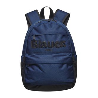 Blauer Einfacher Nylon Rucksack Blau Unisex - - Bags - Herren - Blau - ONE SIZE