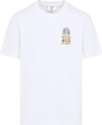 Casablanca Homme, Tops, Blanc, Taille: M T-shirt Floral