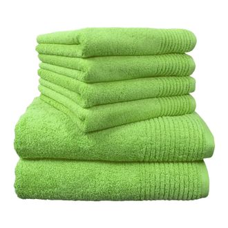 Dyckhoff Handtuchset Brillant, 2 Badet&uuml;cher 70 x 140 cm und 4 Handt&uuml;cher 50 x 100 cm, 6-teilig, Apfel