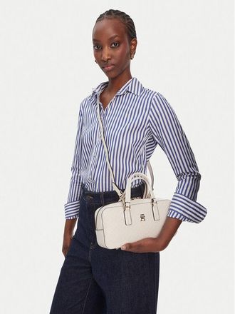 Tommy Hilfiger Handtasche Th Daily Crossover Mono AW0AW18415 Wei&szlig;