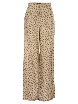 Max Mara Mstfuxia - Pantalon Palazzo En Soie &Agrave; Imprim&eacute; Paisley