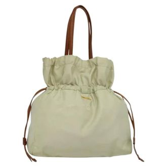 Prada Pre-owned Nylon sacs-prada - Femme - Pre-owned - Beige - Taille: ONE Size