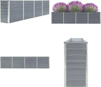 vidaXL Vidaxl - Jardini&egrave;re 320x40x77 cm Acier galvanis&eacute; Gris - Jardinier Rectangular - Jardini&egrave;re Acier Galvanis&eacute; - Pot Plante Ext&eacute;rieur - Bac Plantation