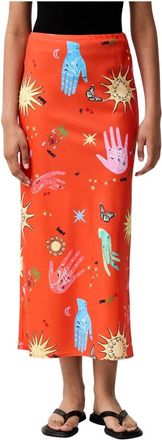 Never Fully Dressed Ausgestellter Maxirock - - Skirts - Damen - Orange - XL