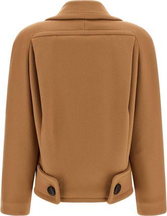 Stella McCartney Double-Breasted Wool Coat - Camel