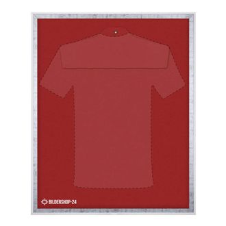 Bildershop-24 Objektrahmen Trikotrahmen VARIANTO35 70x100cm Wei&szlig; Grau Antik inkl. B&uuml;gel und Passepartout in Salsarot