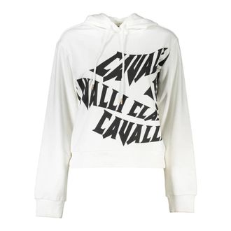 Cavalli Kapuzenpullover mit Logo-Print - - Sweatshirts & Hoodies - Damen - Wei&szlig; - XL