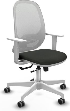 Piqueras y Crespo Schreibtischstuhl aus Netzstoff mit schwarzen Armlehnen, h&ouml;henverstellbare Lendenwirbelst&uuml;tze, ausgestattet mit Syncro/Traslack und Schneidschaum, mit