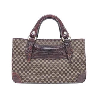 Celine Pre-owned Boogie Canvas Leather Handbag - - Pre-owned - Damen - Braun - ONE SIZE
