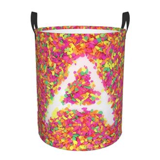 Generic Bunter Steinbuchstabe A Aufbewahrungskorb Rund Korb Aufbewahrung Stehender W&auml;schetonne F&uuml;r Spielzeug W&auml;schekammer Badezimmer