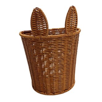 Garneck Handgewebter Kaninchenf&ouml;rmiger Aufbewahrungskorb Vielseitiger Osterkorb f&uuml;r Handgefertigt Dekorativer Pfl&uuml;ckkorb f&uuml;r Tee und Picknick Charmantes zur F