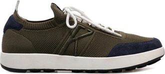 Kiton Gestrickte Sneaker mit Eins&auml;tzen - - Shoes - Herren - Gr&uuml;n - 41 1/2 EU