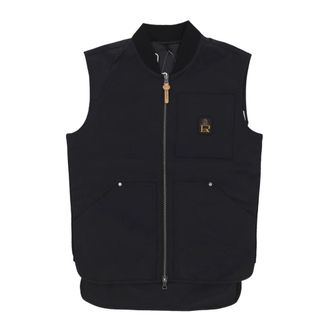 RefrigiWear Schwarze &Auml;rmellose Rip-Stop Weste - - Jackets - Herren - Schwarzk - M
