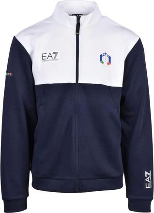 Emporio Armani Emporio Armani Ea7, Homme, Sweatshirts et sweats &agrave; capuche, Bleu, Taille: 2XL Felpa zip