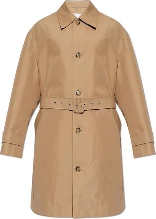 Ami Homme, Manteaux, Beige, Taille: XL Mac ceintur&eacute; en twill de coton hydrofuge