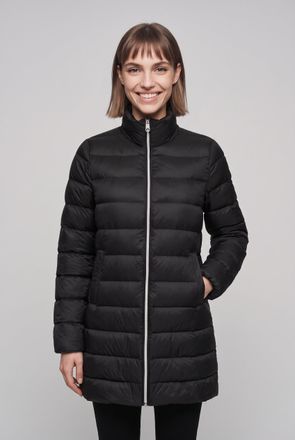 Only Steppjacke ONLY ONLRUBY QUILTED DOWN COAT CC OTW, Damen, Gr. XS, schwarz, Steppware, Obermaterial: 100% Nylon, unifarben, Po-bedeckend, Jacken Steppja