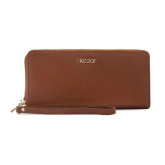 Kazar Femme, Accessoires, Brun, Taille: ONE Size Portefeuille coulissant allong&eacute; avec sangle