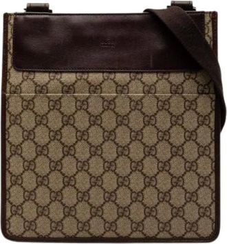 Gucci Pre-owned Sac bandouli&egrave;re en toile - Femme - Pre-owned - Brun - Taille: ONE Size