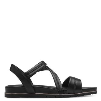 Tamaris Damen Keilsandalen, Frauen Sandalen,Freizeitschuhe,offene Schuhe,Strandschuhe,Keilsandaletten,Keilabsatz,Wedge-Heel,hoch,Black,39 EU