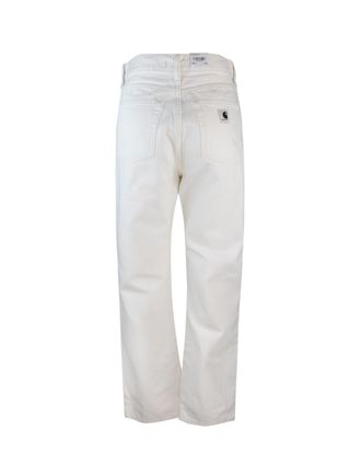 Carhartt Work in Progress Womens Trousers Noxon White Cotton Smith Denim smith