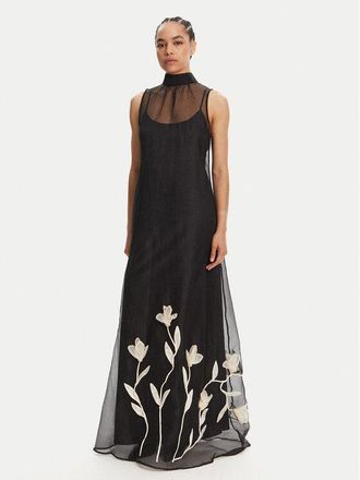 Staud Abendkleid Albee R25R2209OZ Schwarz Regular Fit